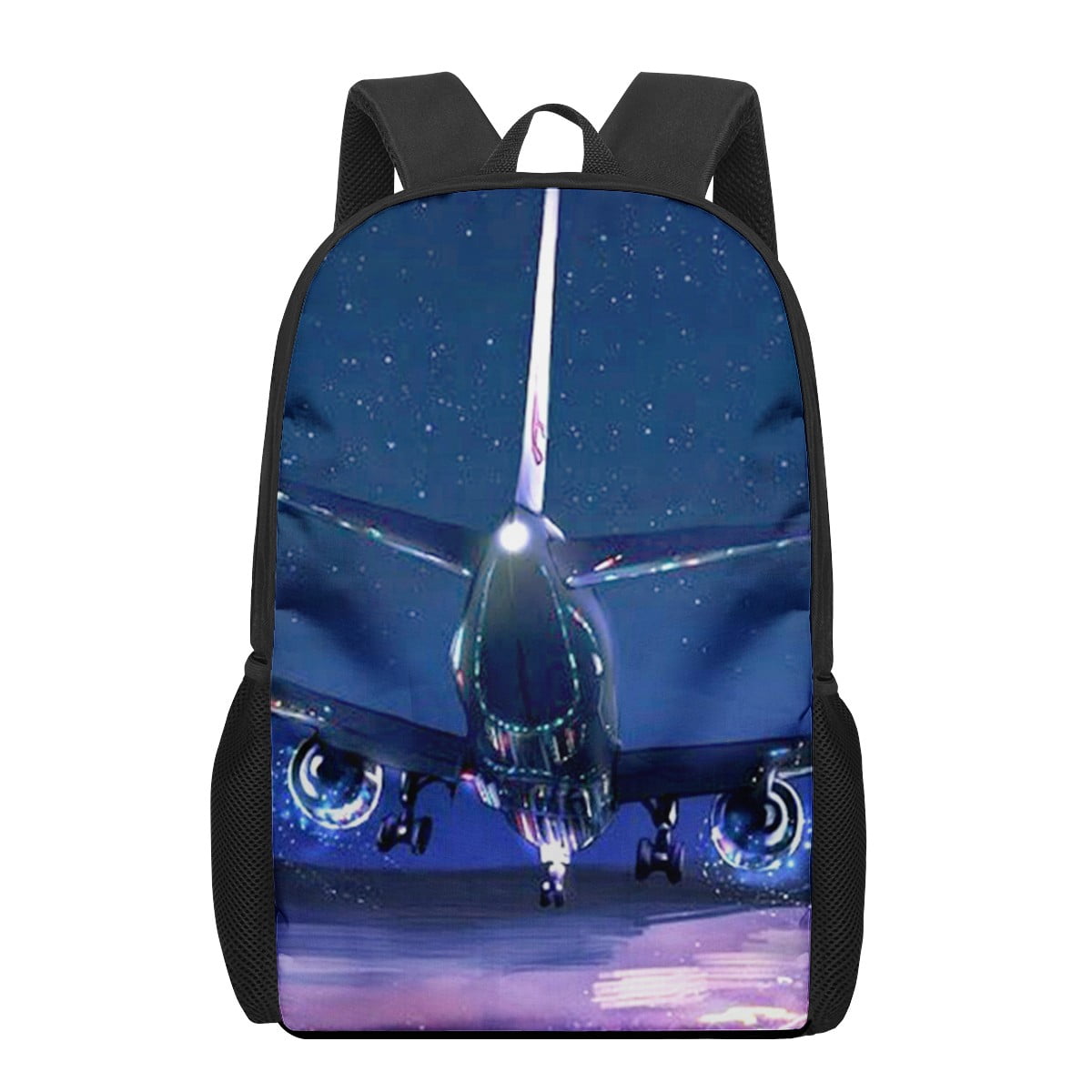 Creative Aircraft Sky Art Print Bags for Students Casual Backpacks Book ...