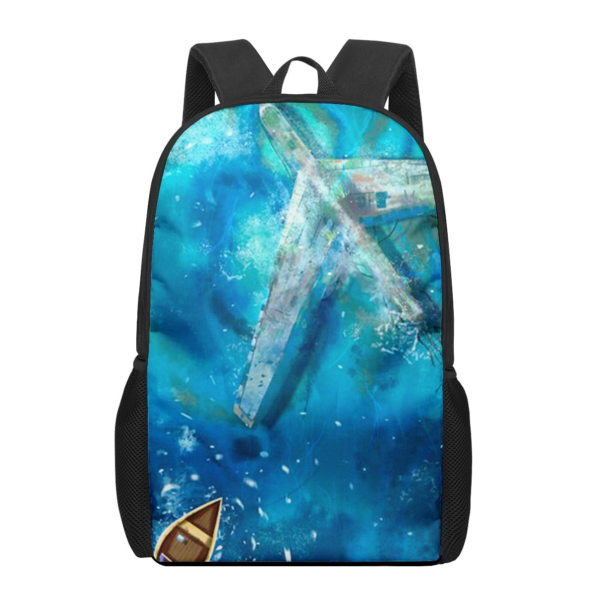 Creative Aircraft Sky Art Print Bags for Students Casual Backpacks Book ...