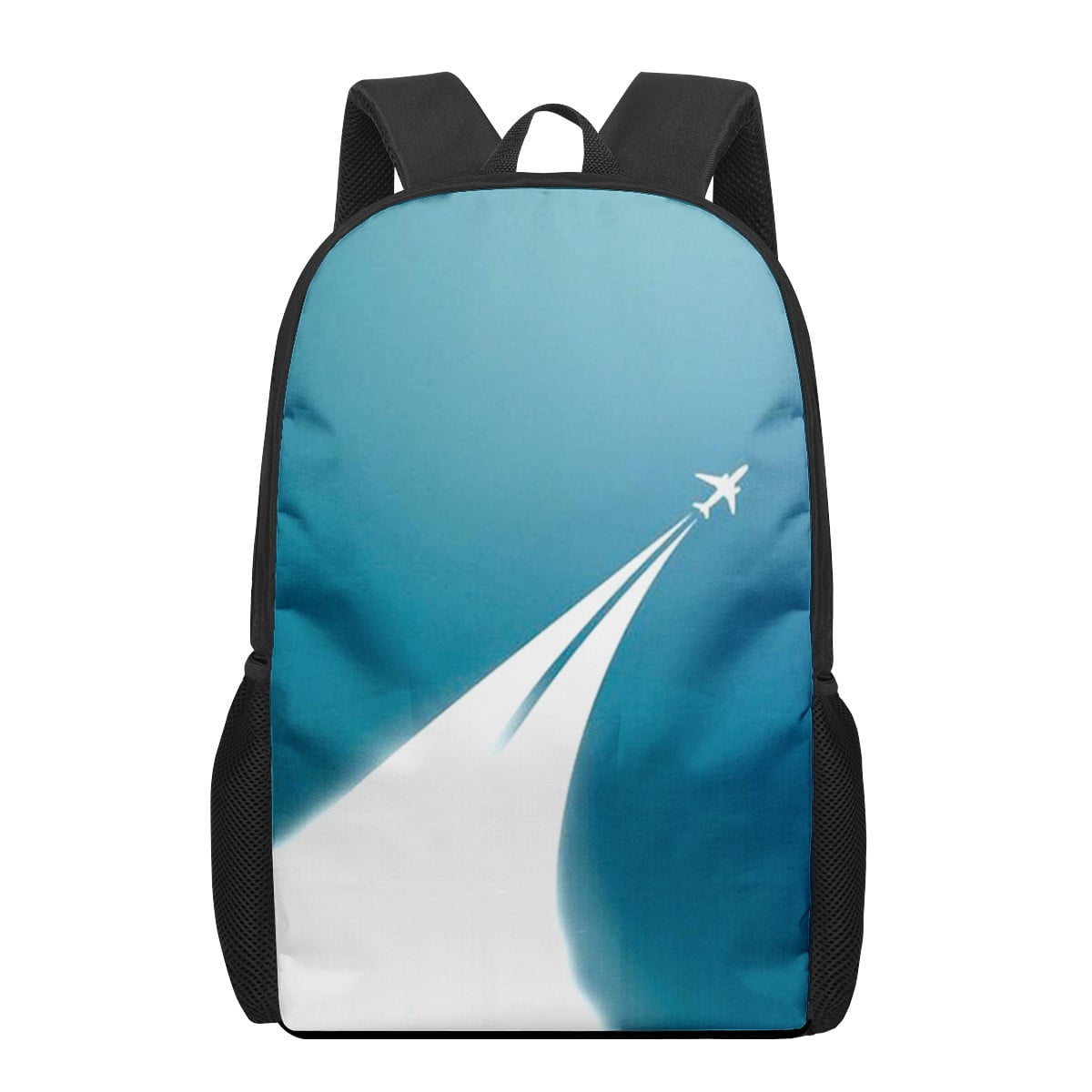 Creative Aircraft Sky Art Print Bags for Students Casual Backpacks Book ...