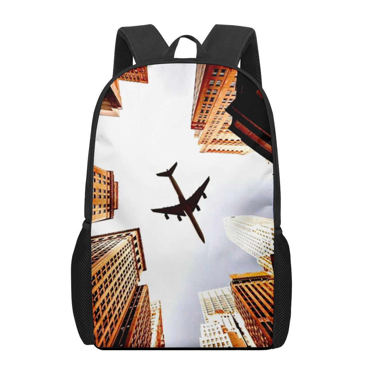 Creative Aircraft Sky Art Print Bags for Students Casual Backpacks Book ...