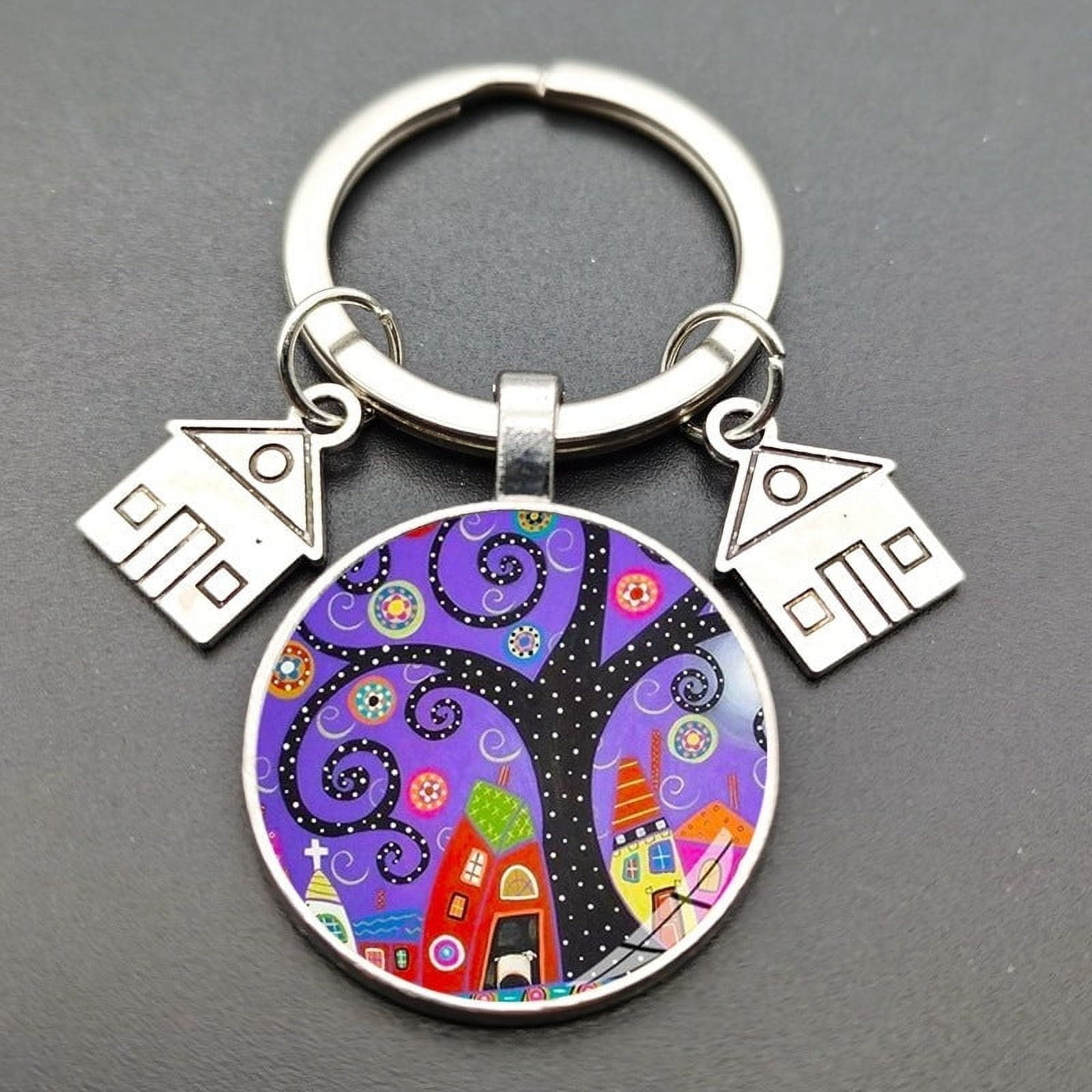 Letter Keychain Alloy Pendant with Crystal Glass Initial Keyring ...