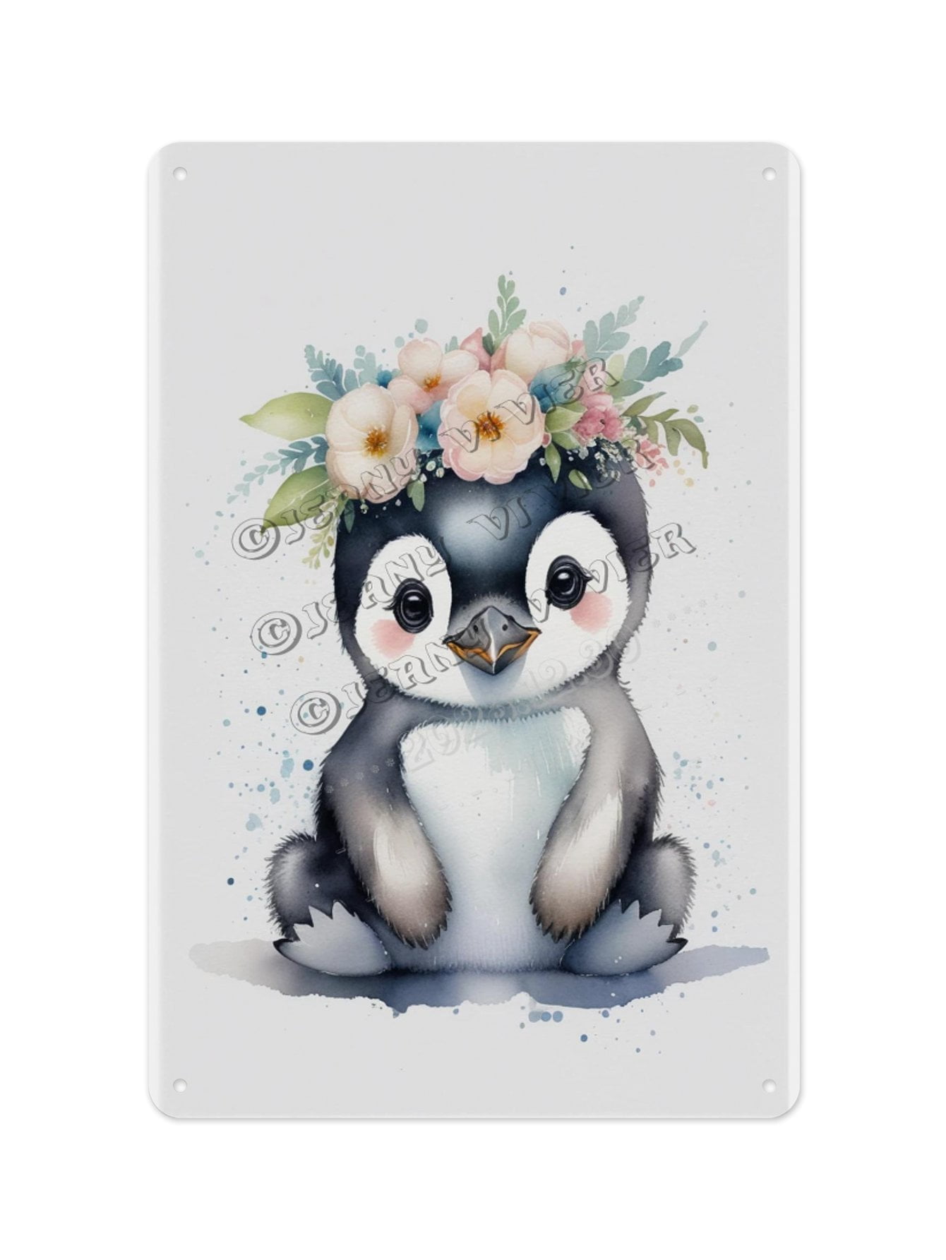 Creative Aluminum Sign - Penguin - 5.5 x 8 Inches - Playful Metal Sign ...