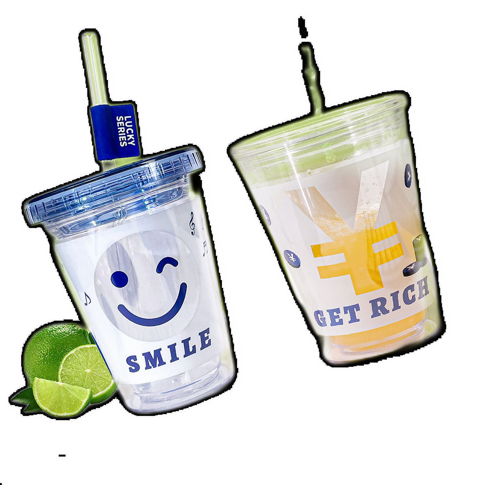 Creative And Personalized Lucky Water Cup Series Cup Straw Cup ...