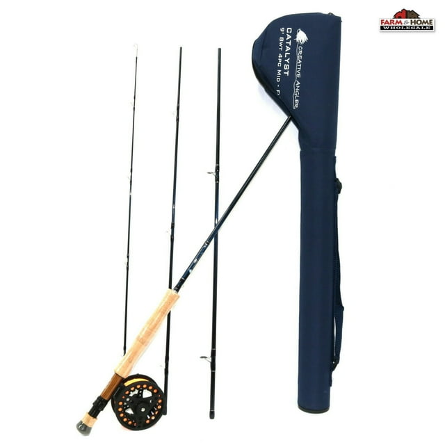 Creative Angler 9 Ft. 8 wt. Fly Rod & Reel Combo 4 Piece Catalyst, New ...