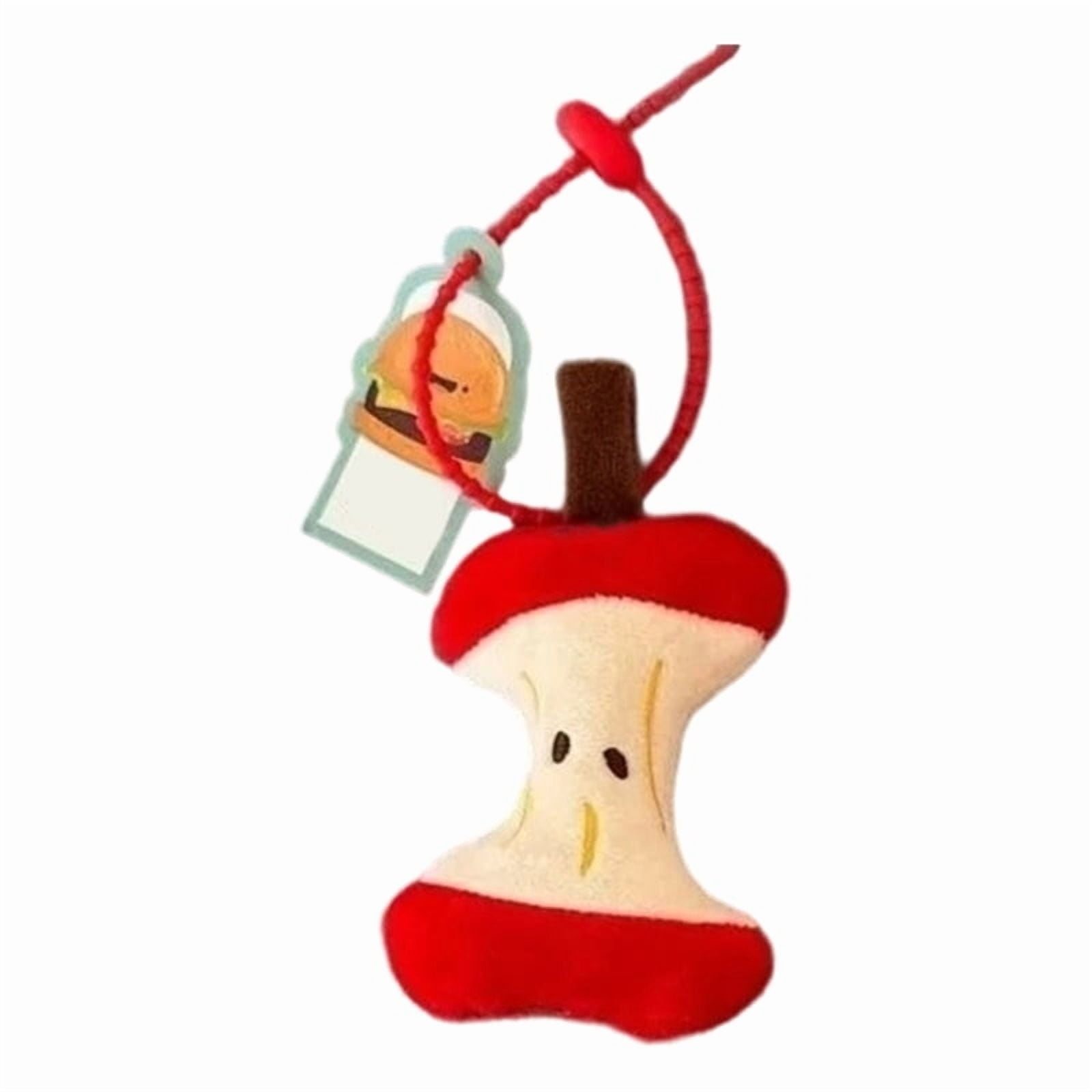 Creative Apple Core Plush Keychain Cute Fun Design Soft Durable ...