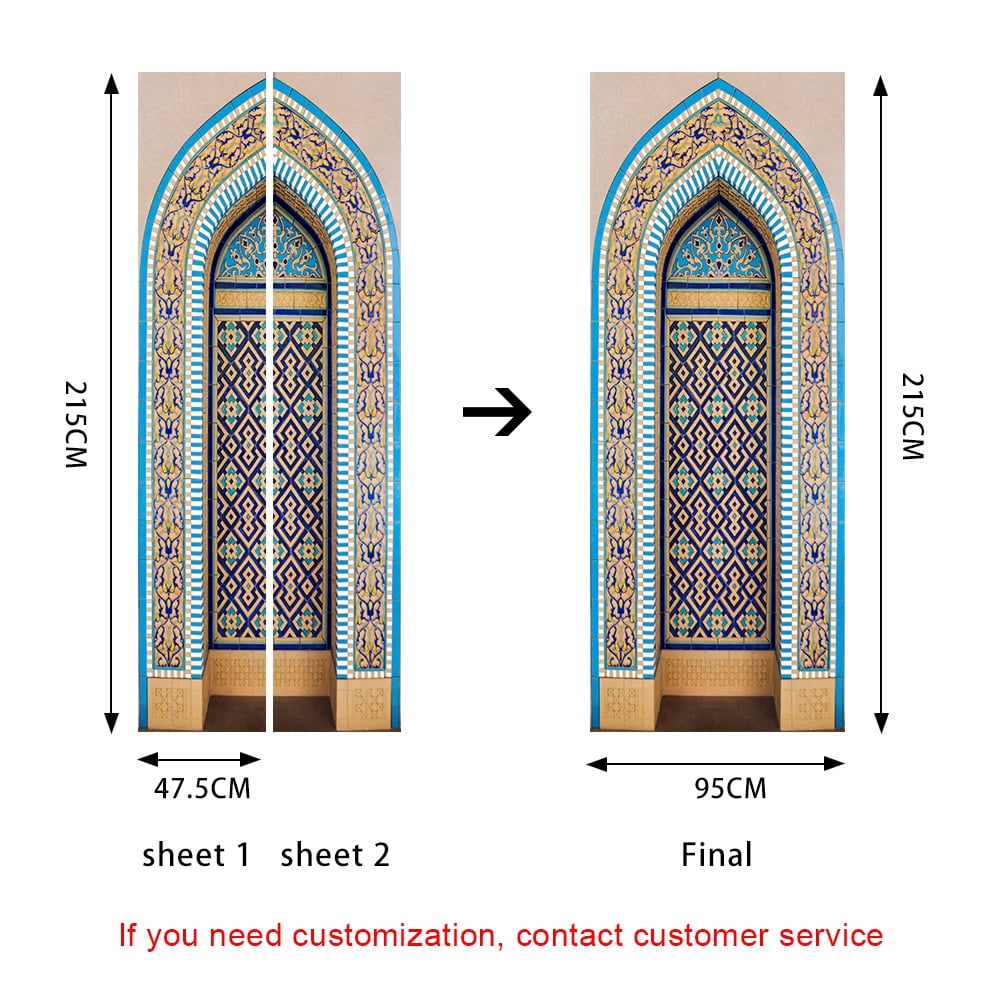 Creative Arab Door Frame Art Mural Sticker Home Decor Bedroom Living ...