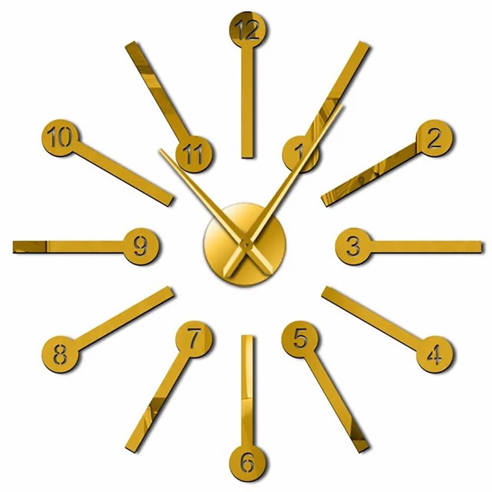 Creative Arabic Numerals Frameless Wall Clock Stickers, DIY Modern ...