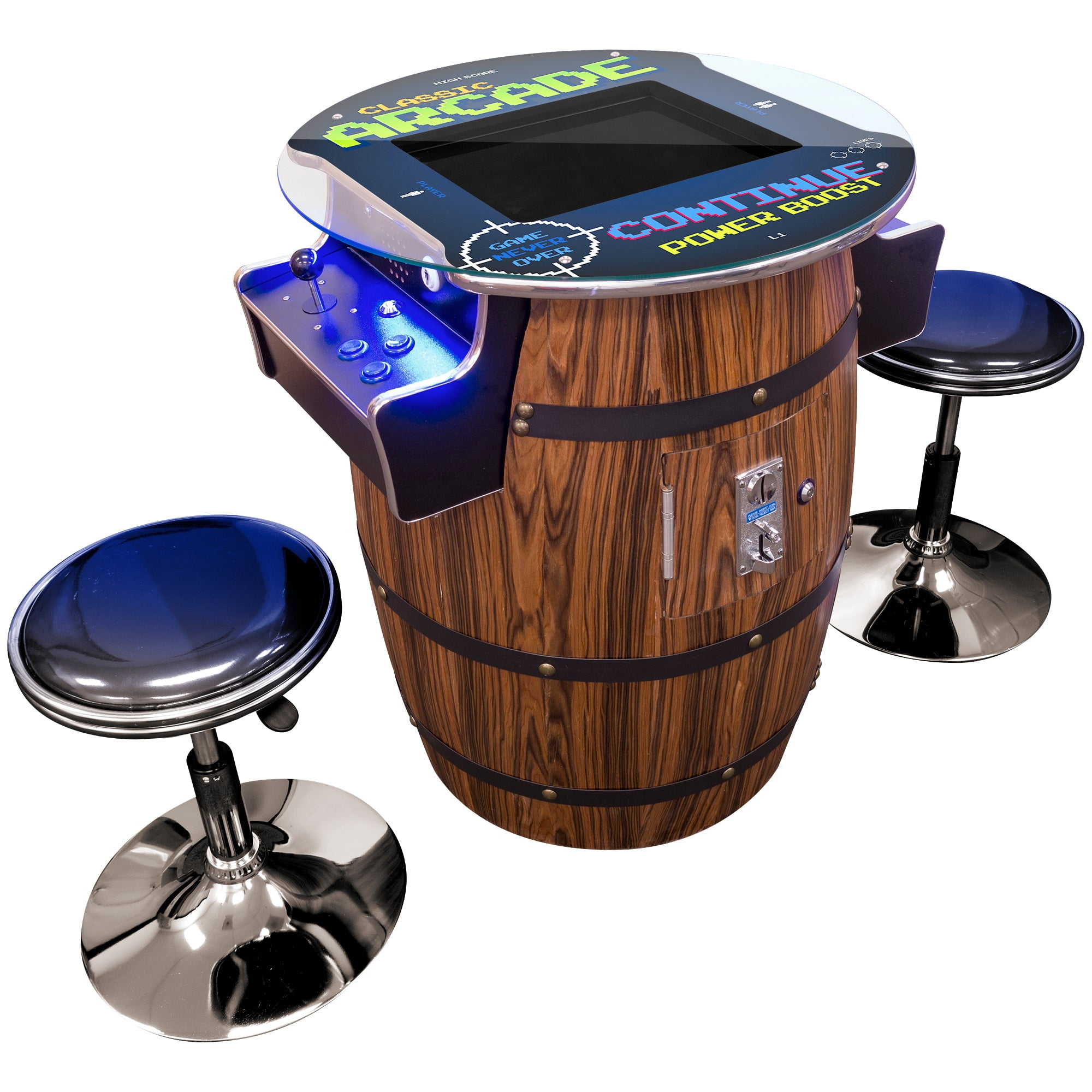 Creative Arcades 2 Player Mid-Size Wine Barrel Arcade 412 Games 17" LCD ...