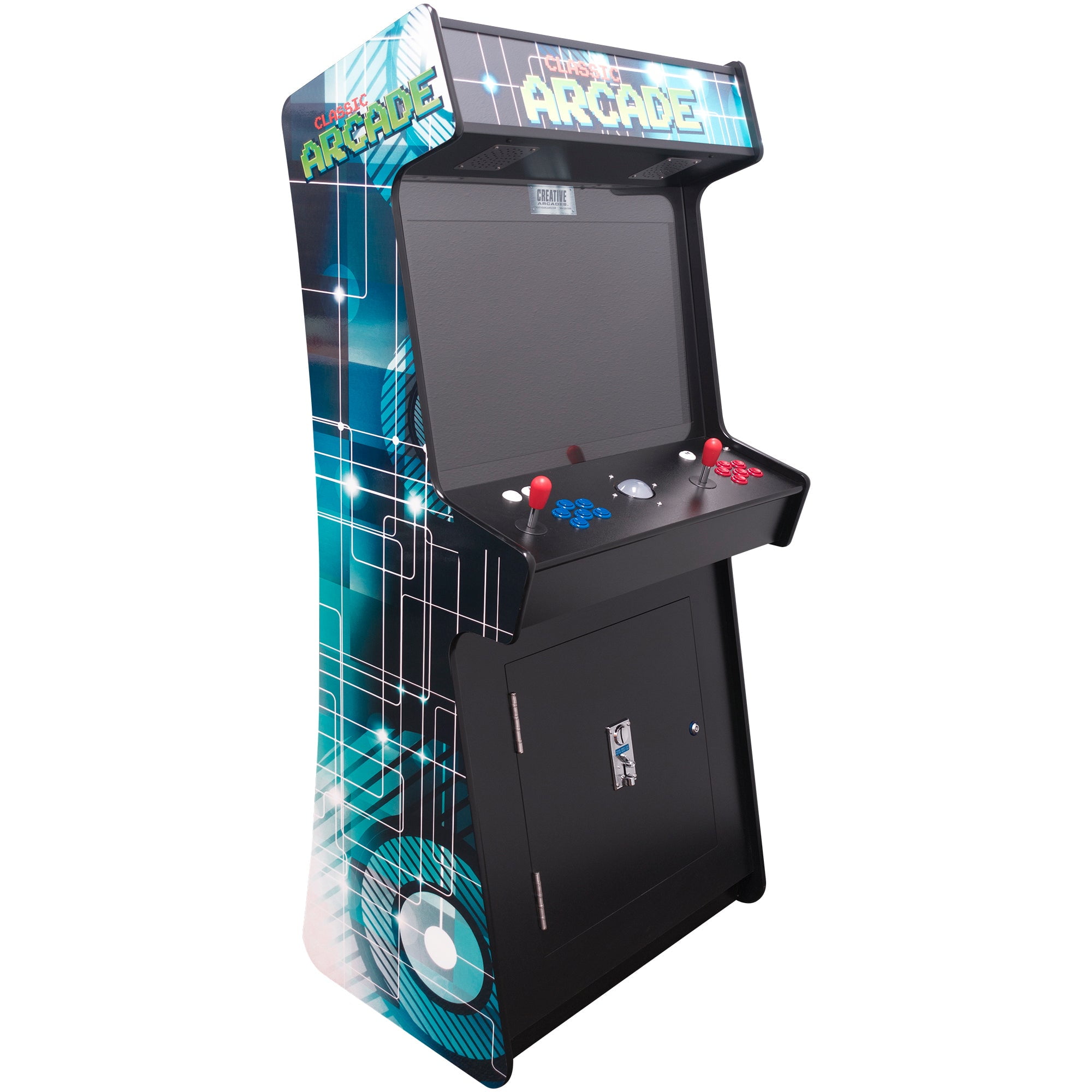 Creative Arcades 2 Player Slim Stand-Up Arcade w/ Trackball, 32"" LCD ...