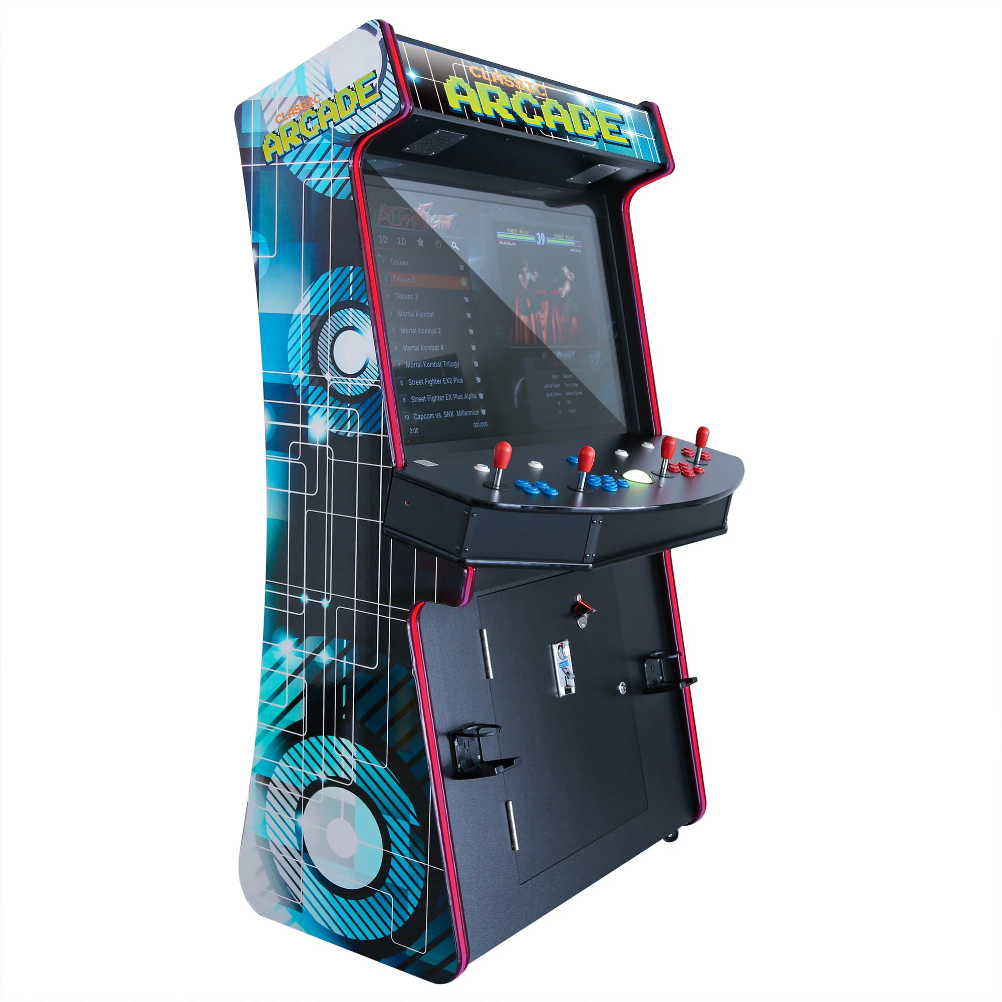 Creative Arcades 4 Player TR-1 Arcade Machine, 43" LCD Screen, Pre ...