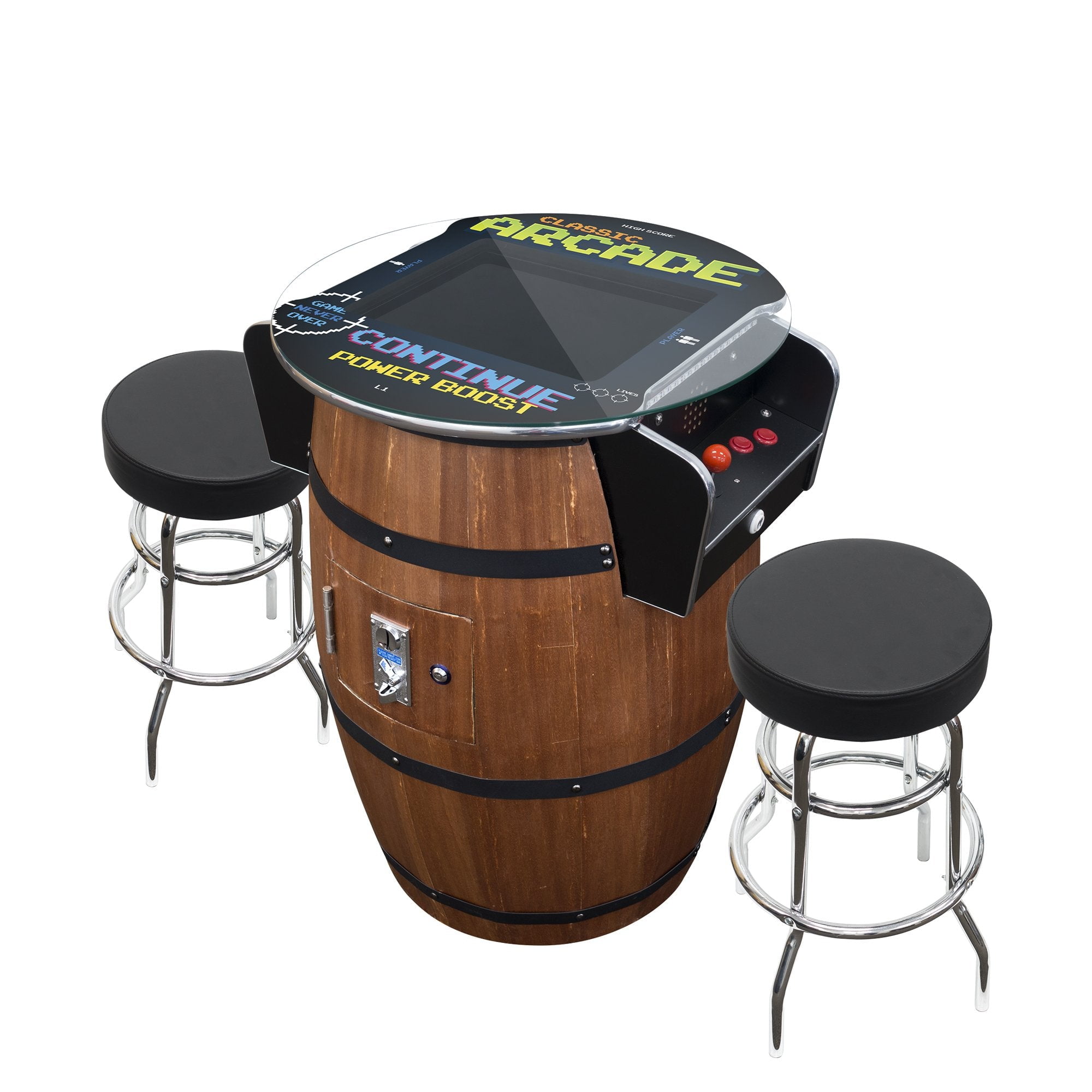 Creative Arcades Full-Size Commercial Grade Wine Barrel Style Pub ...