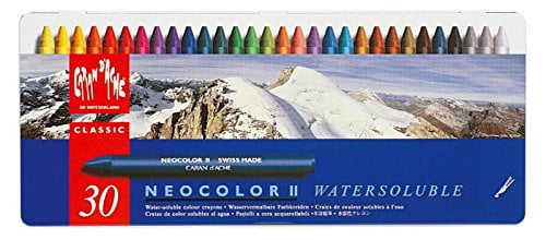 Caran D'Ache NeoColor II Water Soluble Wax Pastel Set 30/Pk - Walmart.com