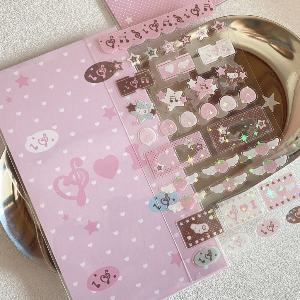 Creative Art Sticker Sparkling Sticker Adhesive Decorative Sticker For ...