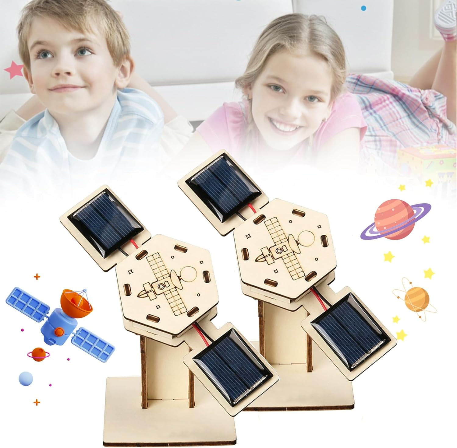 Creative Artificial Satellite Space Models, DIY Solar Panel Satellite ...