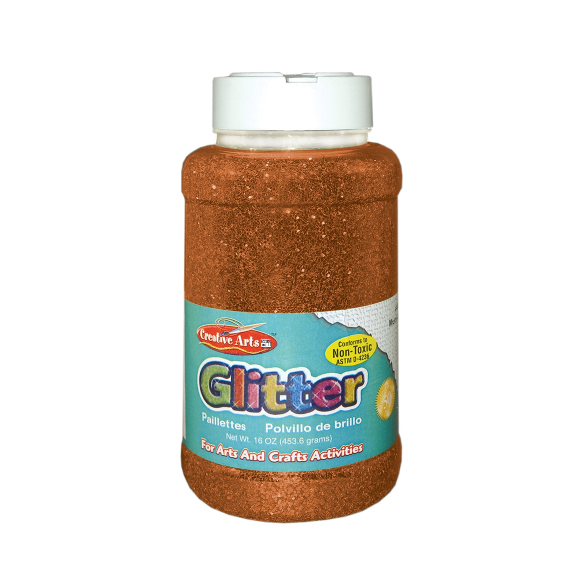 Creative Arts Glitter, 16 Ounce Bottle, Orange, Pack of 3 - Walmart.com