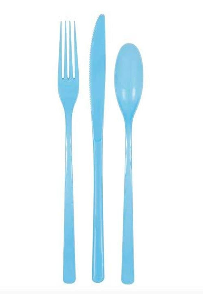 Creative Assorted Baby Blue Plastic Cutlery Set (Pack of 8) - Walmart.com