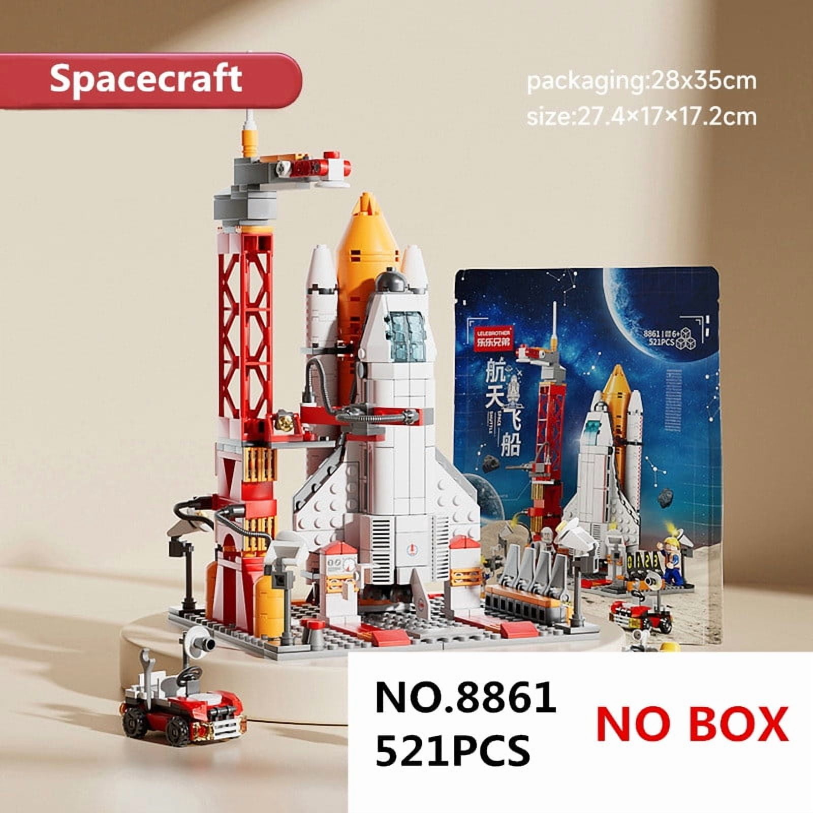 Creative Aviation Manned Rocket Building Blocks Space Astronaut Figure ...