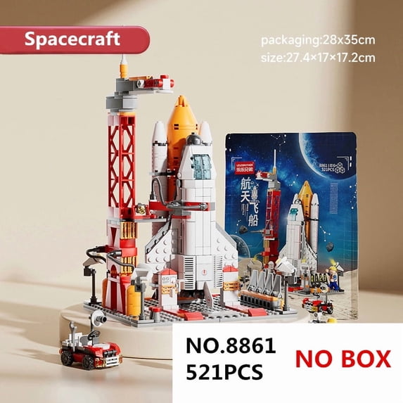 Creative Aviation Manned Rocket Building Blocks Space Astronaut Figure ...