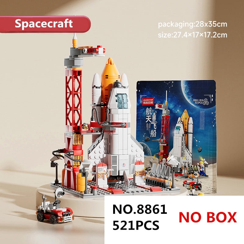 Creative Aviation Manned Rocket Building Blocks Space Astronaut Figure DIY Aerospace Bricks ...
