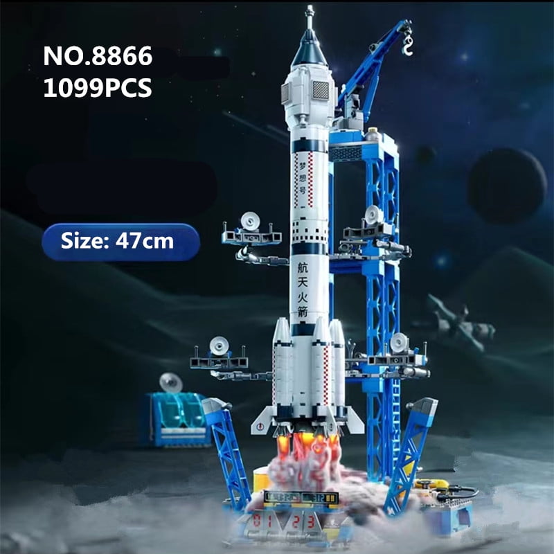 Creative Aviation Manned Rocket Building Blocks Space Astronaut Figure ...