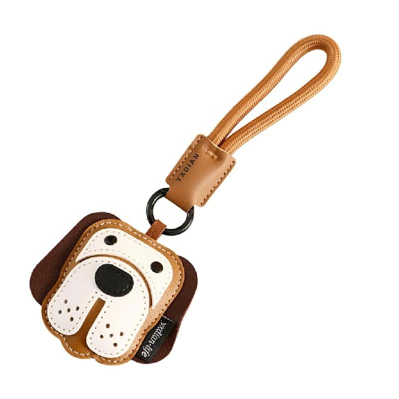 Creative Bags Pendant Cartoon Leather Dog Bag Charm Holder Backpack ...