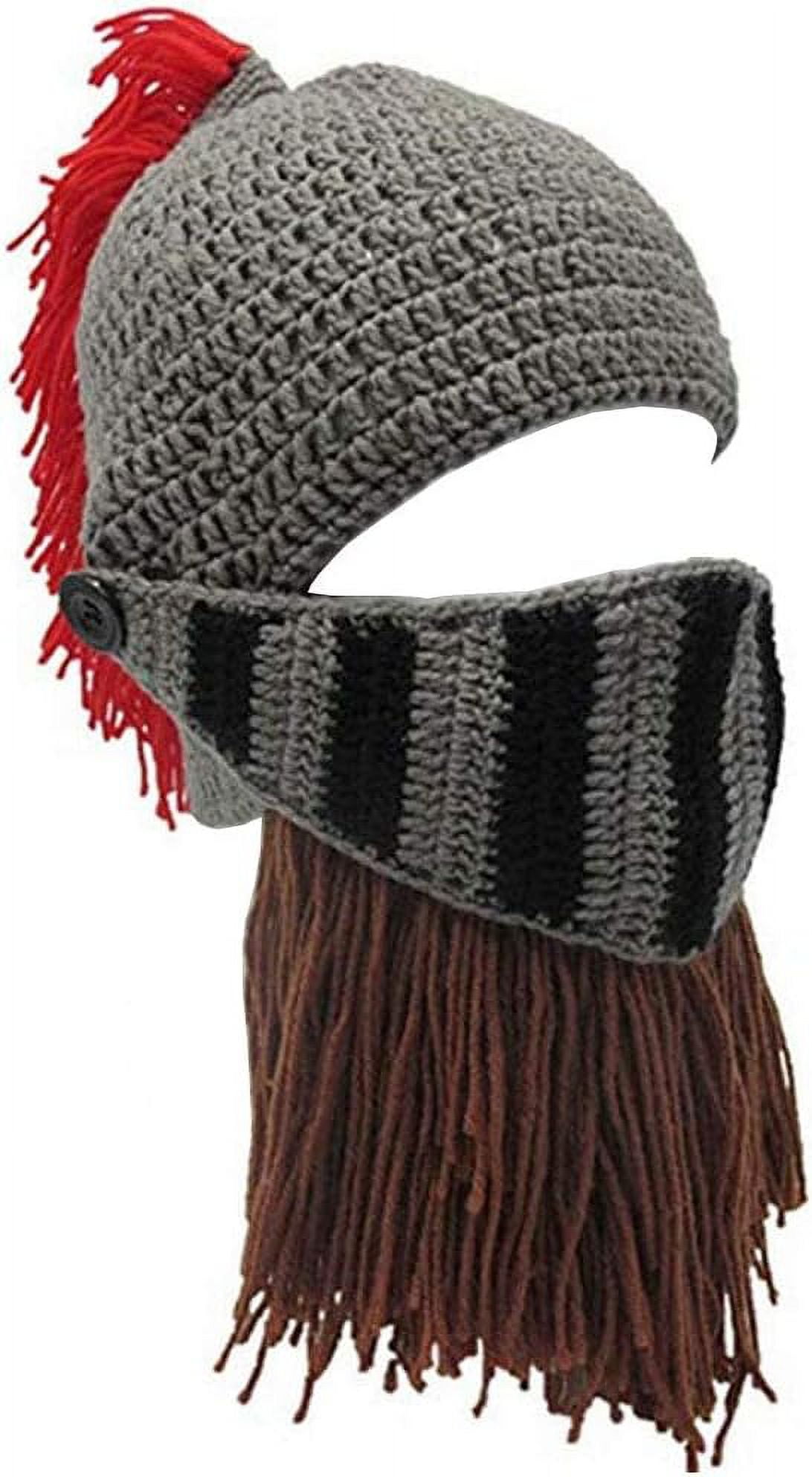 Creative Barbarian Knit Beard Hat Funny Knit Cap Wig Beanie Hats Beard ...