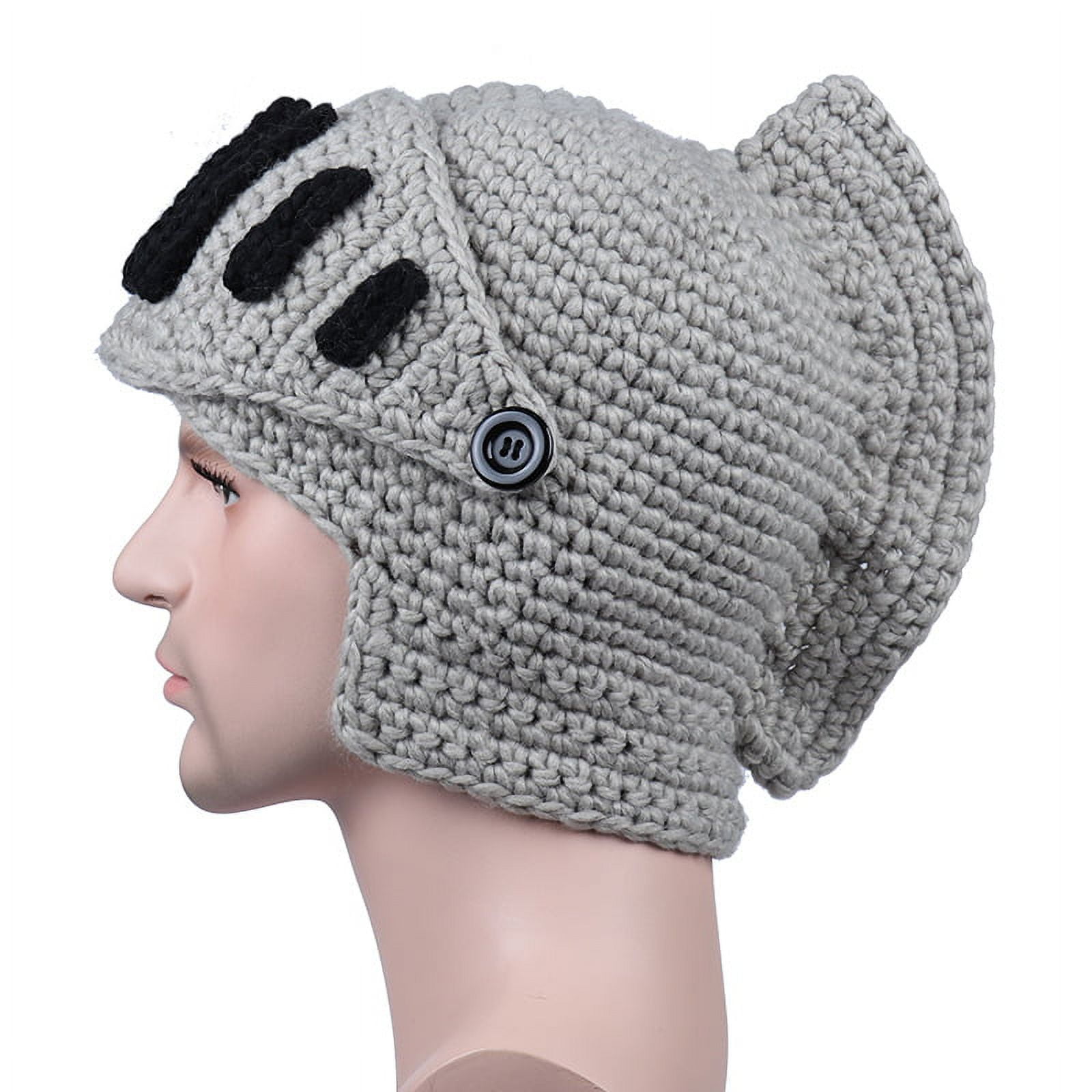 Creative Barbarian Knit Beard Hat Funny Knit Cap Wig Beanie Hats Beard ...
