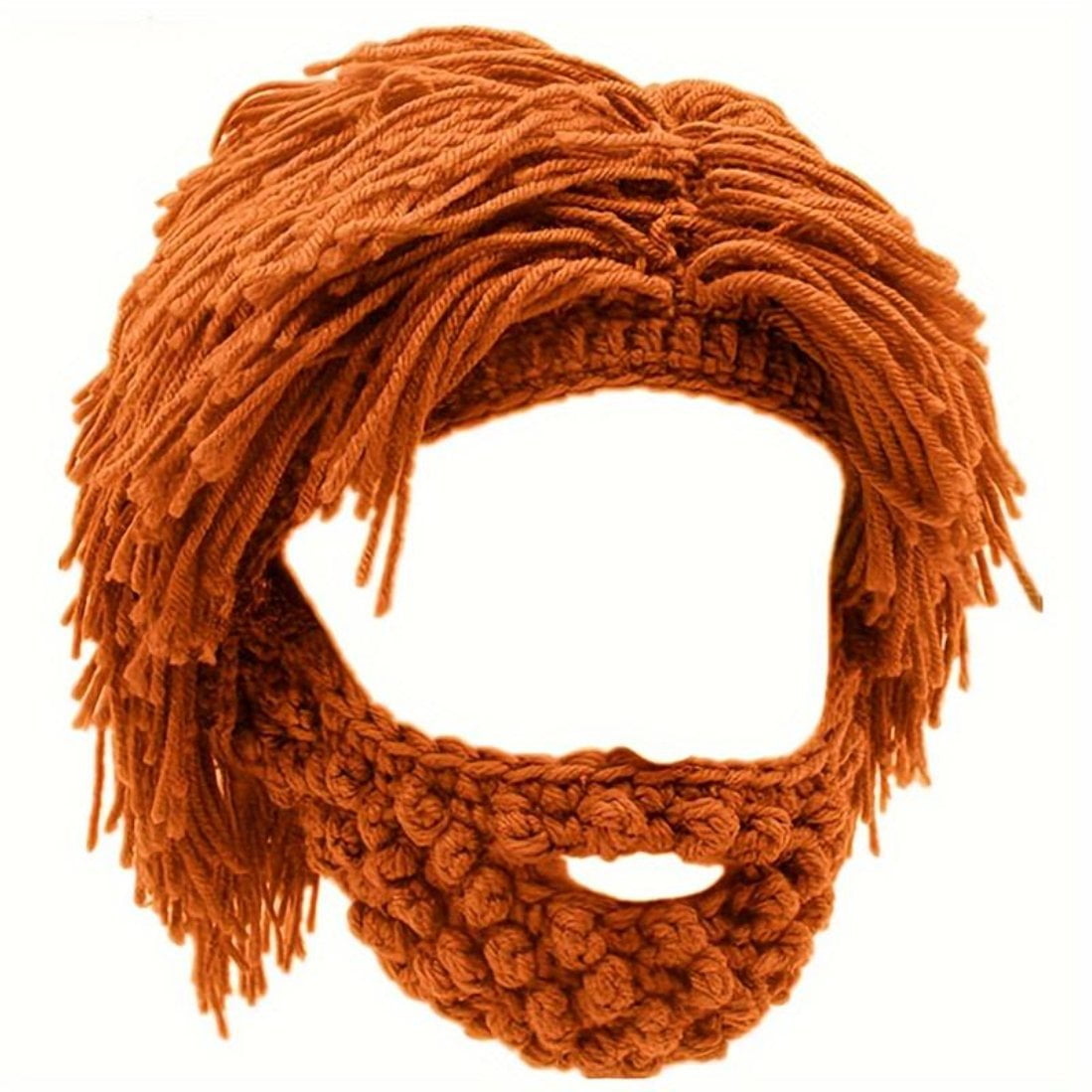 Creative Barbarian Knit Beard Hat, Funny Knit Cap Wig Beanie Hats for ...