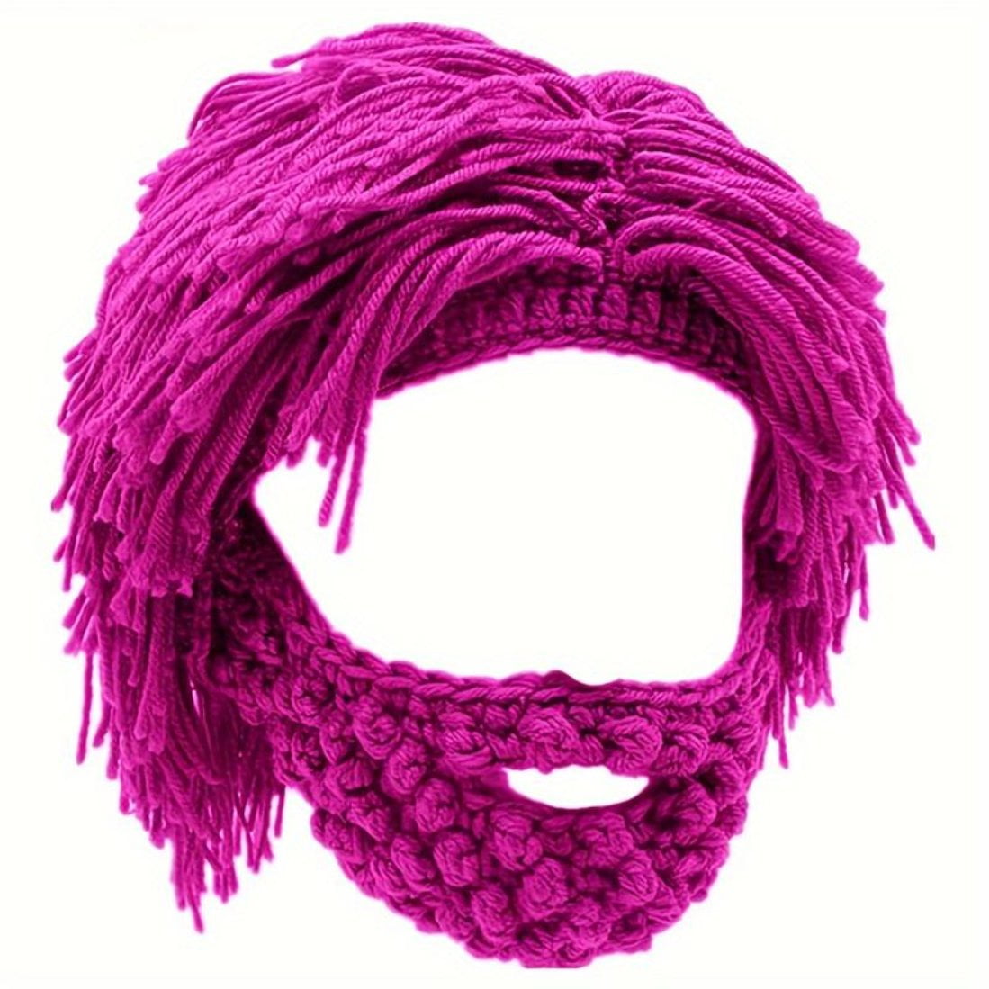 Creative Barbarian Knit Beard Hat, Funny Knit Cap Wig Beanie Hats for ...