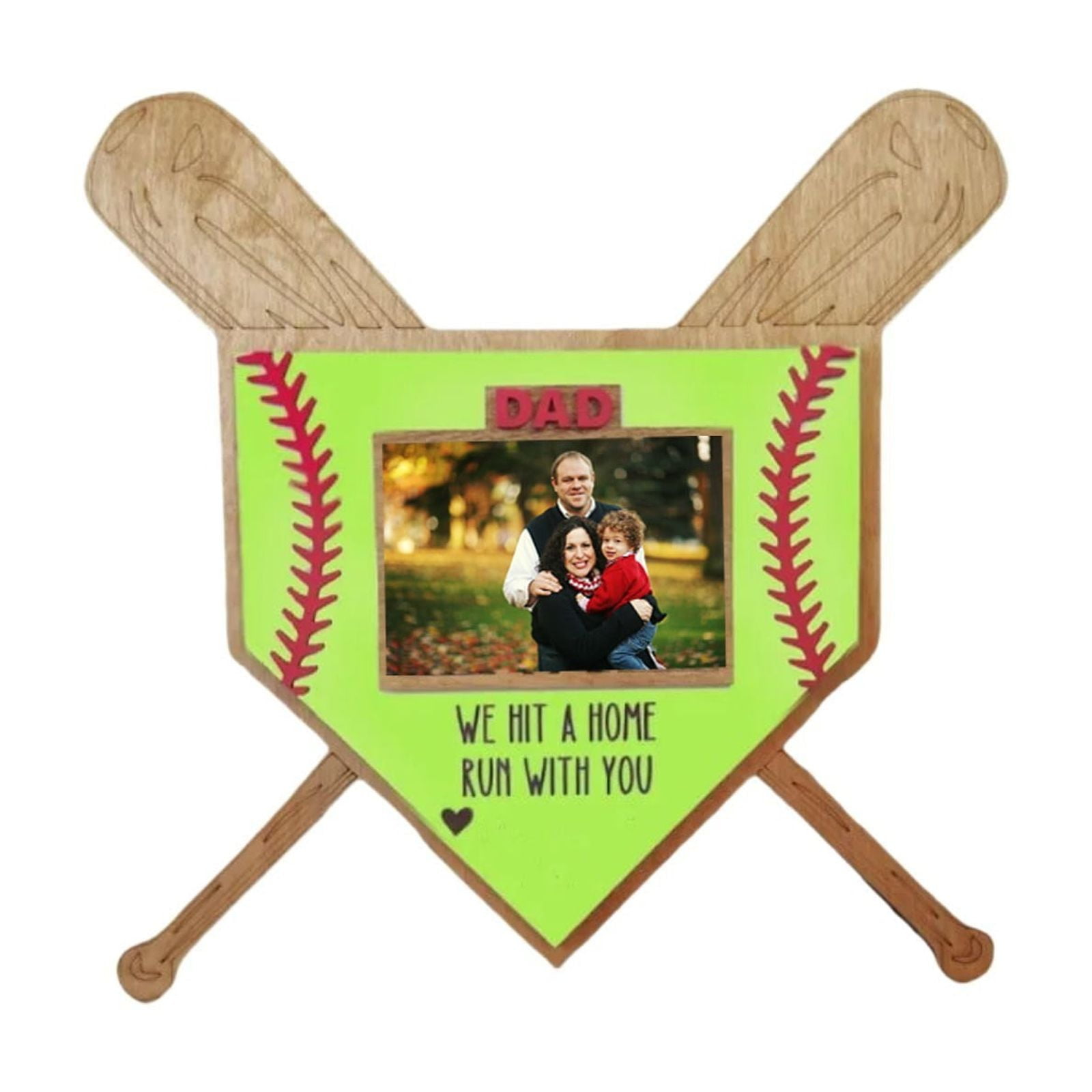 Creative Baseball Themed Wood Frame For Fathers Day Wooden Rustic ...