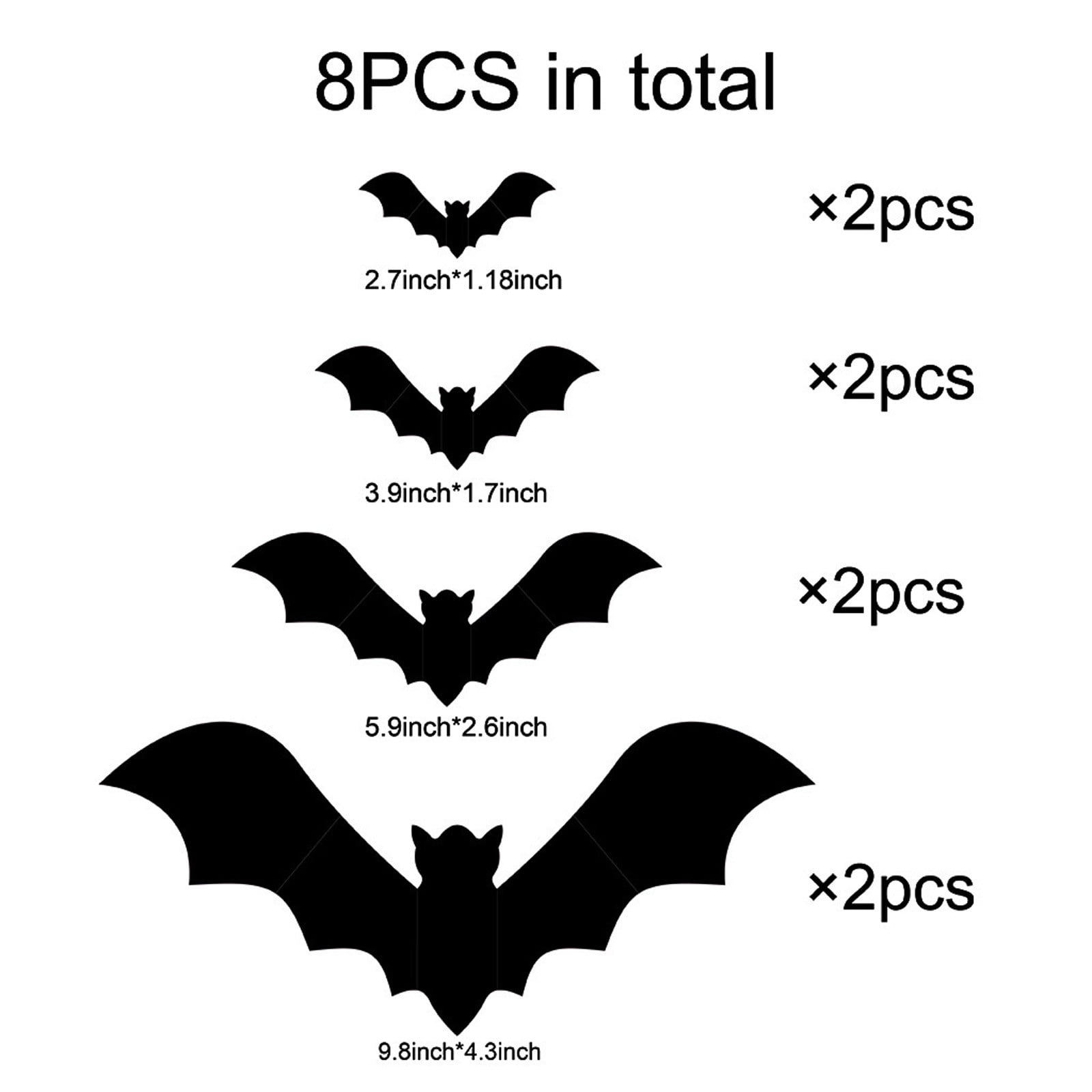 Creative Bat Decorations for Halloween,Halloween Bat Wall Decals Set ...