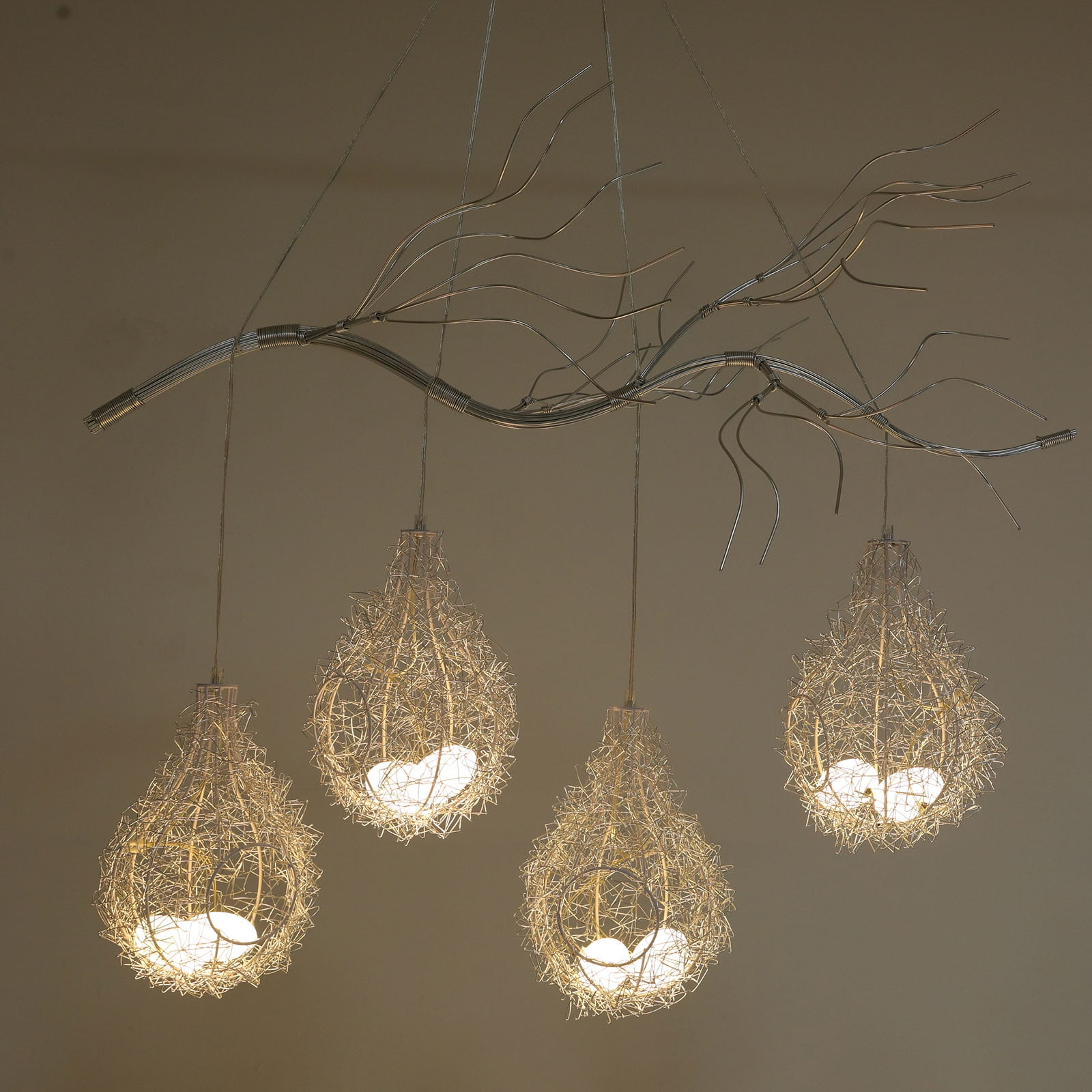Creative Bird's Nest Chandelier, Ceiling Lamp Fixture, Rustic Pendant ...