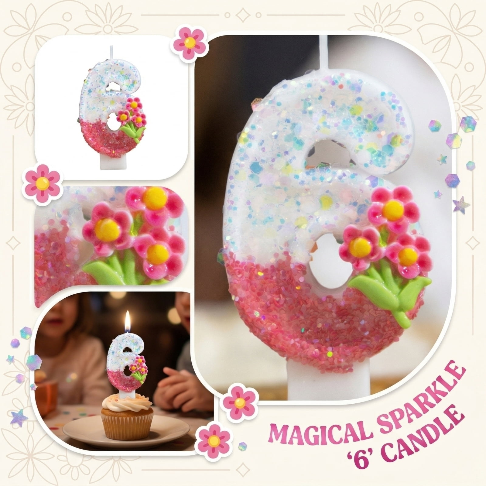 Creative Birthday Number Candles, Birthday Cake Candles, Birthday Party ...