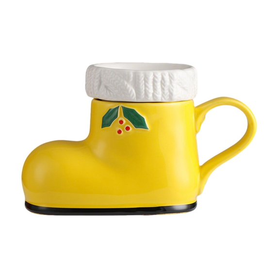 Creative Boot Shape Ceramic Plastic Mug 450mL Novelty Cartoon Coffee ...