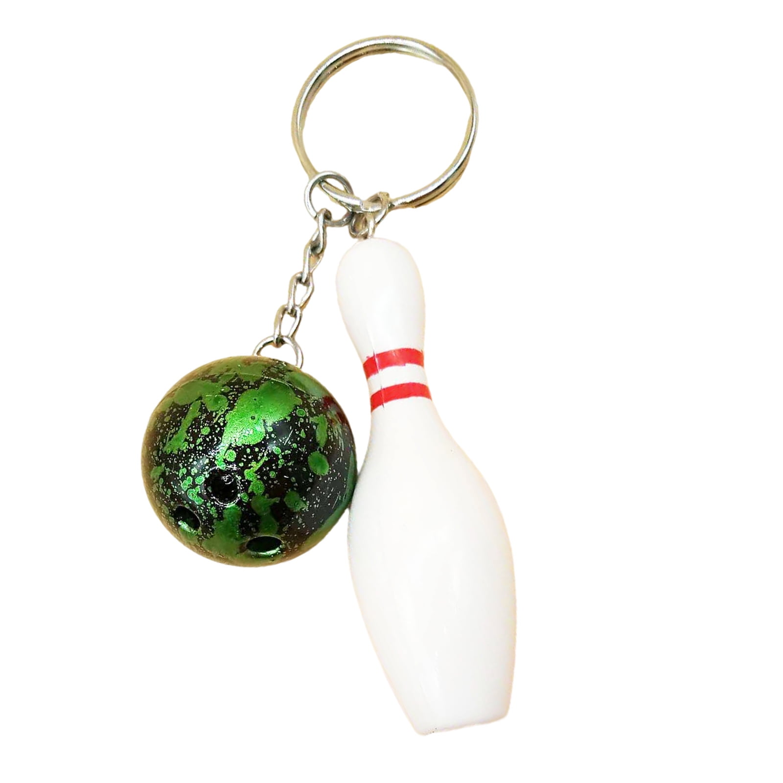 Creative Bowling & Pin Pendant Keychain Stylish Blue Bowling Keychain ...