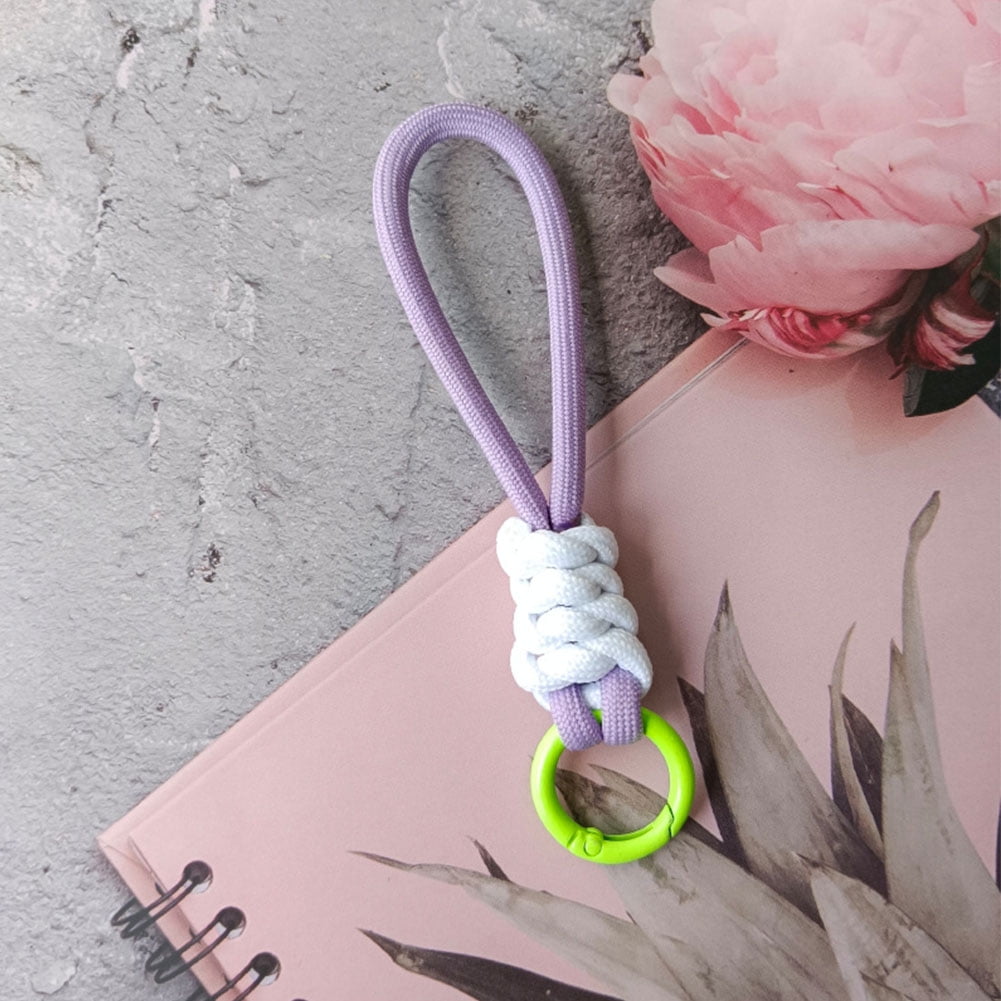 Creative Braided Lanyard Keychain For Phone Case Women Anti Lost Knot ...