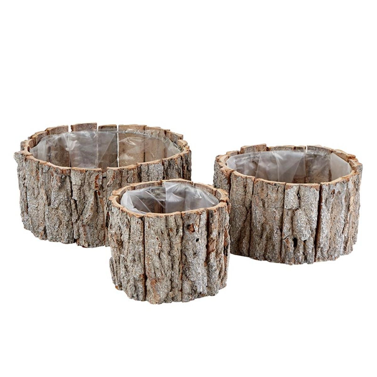 Creative Brands AMR603 Tree Bark Planters - Set of 3 - Walmart.com