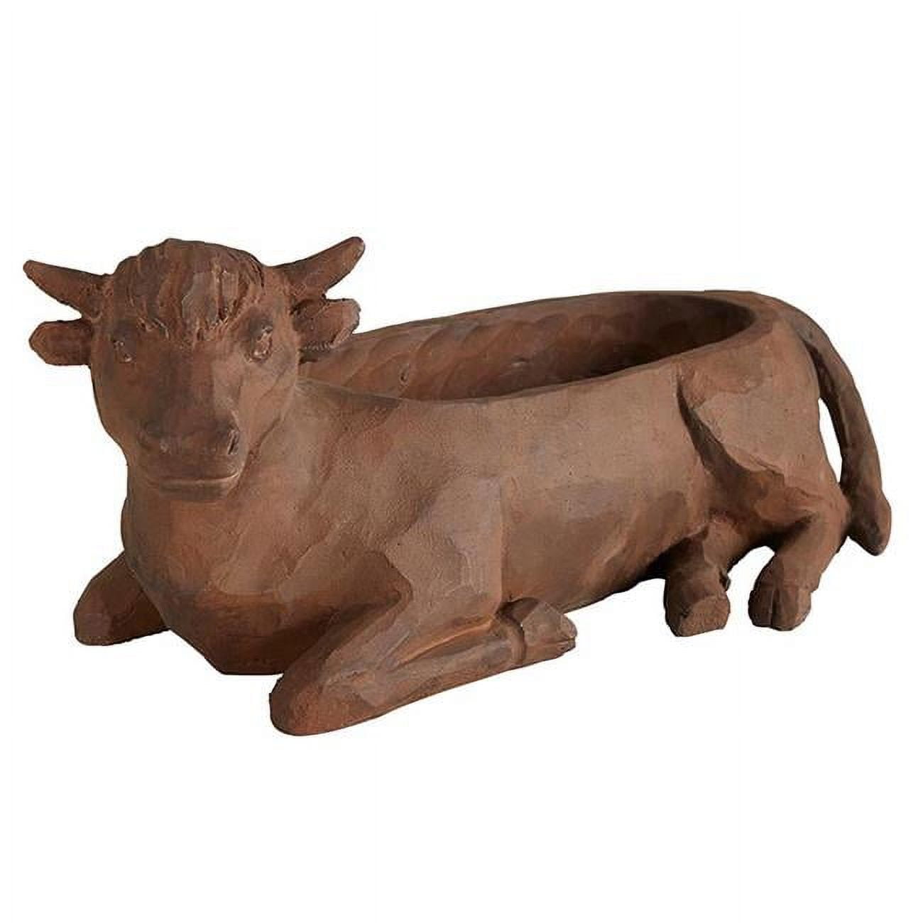 Creative Brands BMR477 Wooden OX Resin Planter - Walmart.com