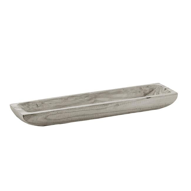 Creative Brands D4271 Paulownia Wood Rectangle Tray, Grey - Walmart.com
