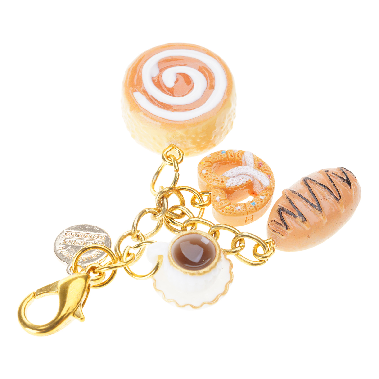 Creative Bread Shaped Keychain Crafted of Sturdy Alloy and Resin ...