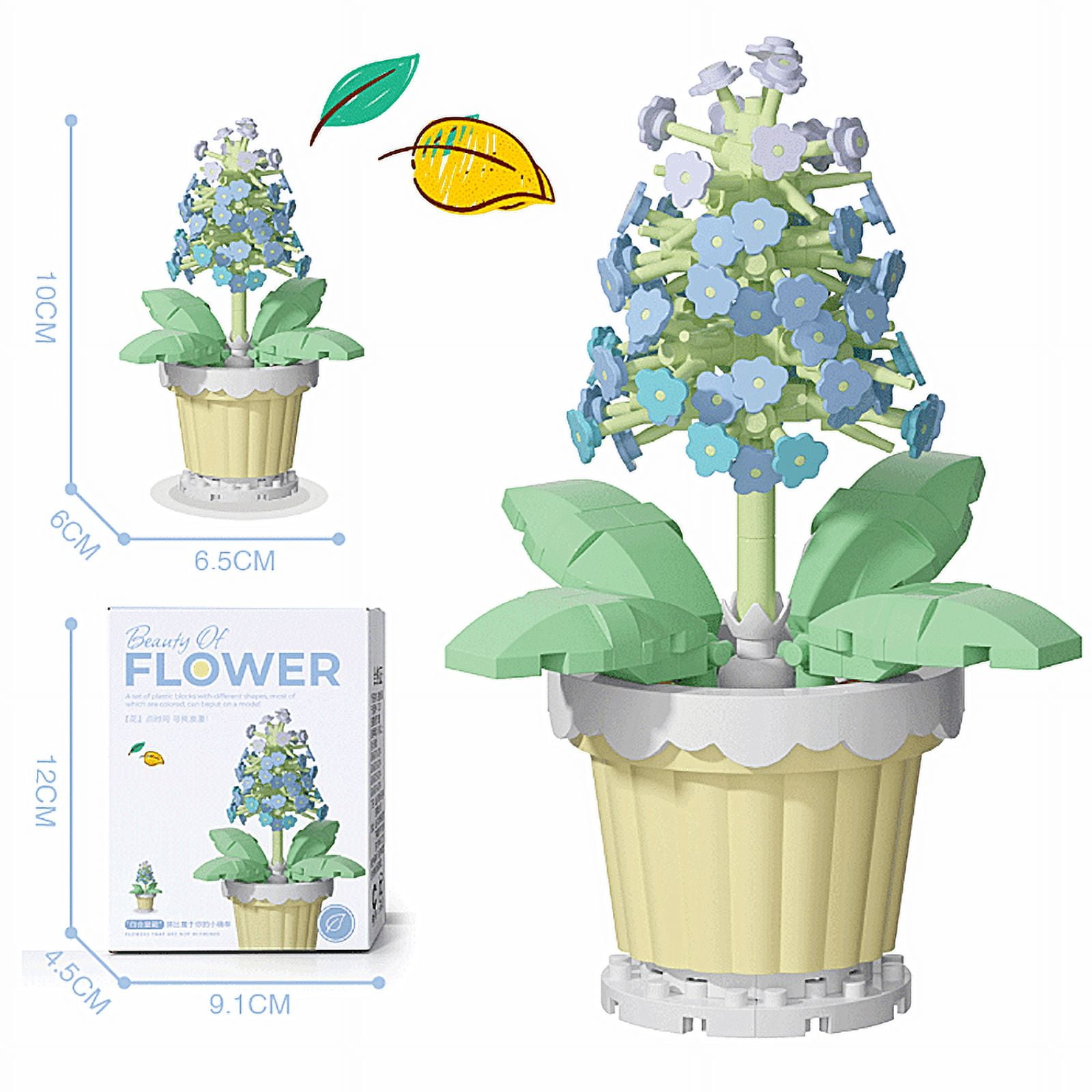 Creative Building Block Bouquet, Eternal Flower Plant Potted Gift, Rose ...