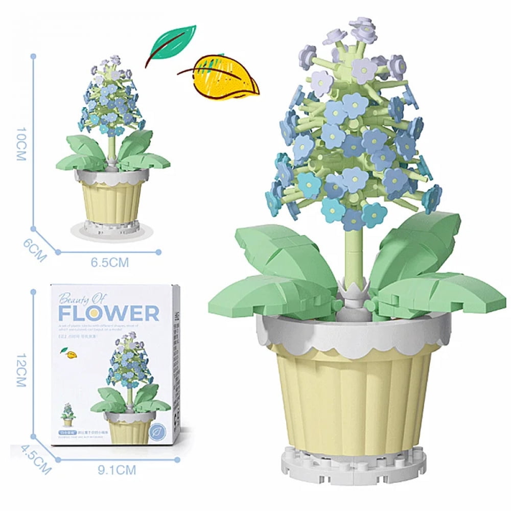 Creative Building Block Bouquet, Eternal Flower Plant Potted Gift, Rose ...