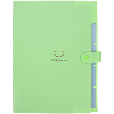 5 Pockets Plastic Expanding File Folders A4 Letter Size Snap Closure ...