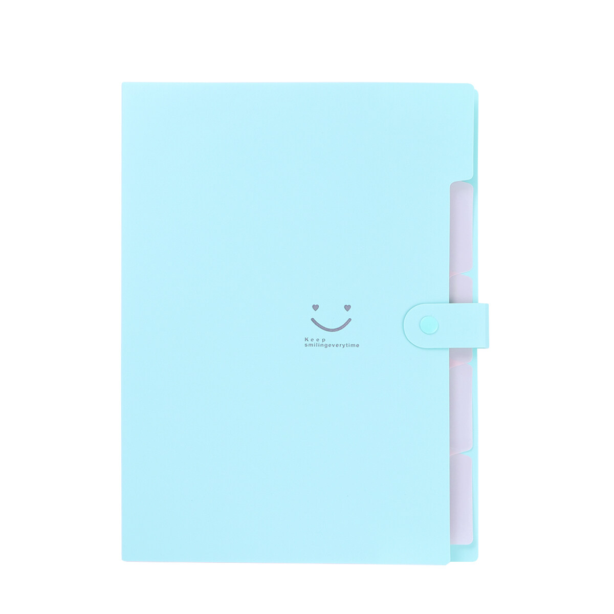 Sky Blue Expanding File Folder with Snap Closure for Document Storage ...