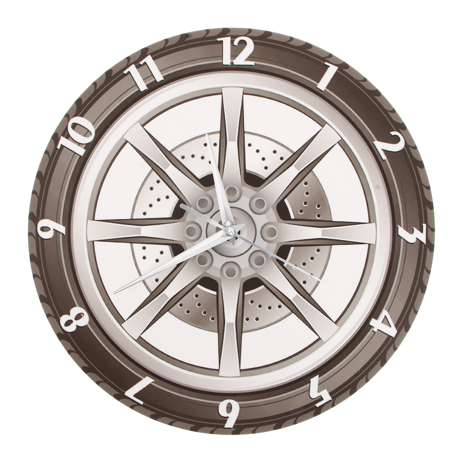 Creative Car Wheel Mute Clock Wall Clock Modern Style Clock Living Room ...