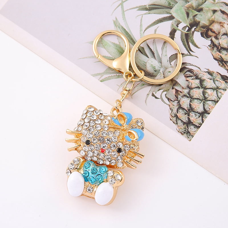 Creative Cartoon Cat Car Keychain Internet Celebrity New Alloy ...
