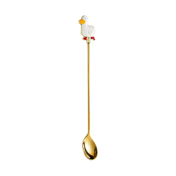 Creative Cartoon Dessert Spoon Long Handle Stirring Spoon Cute ...