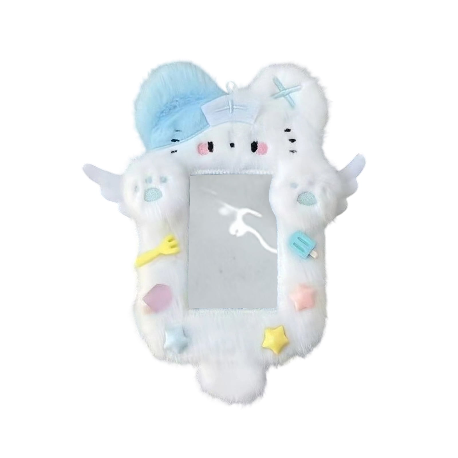 Creative Cartoon Plush Photocard Case Photo Card Holder Sleeve Keychain ...