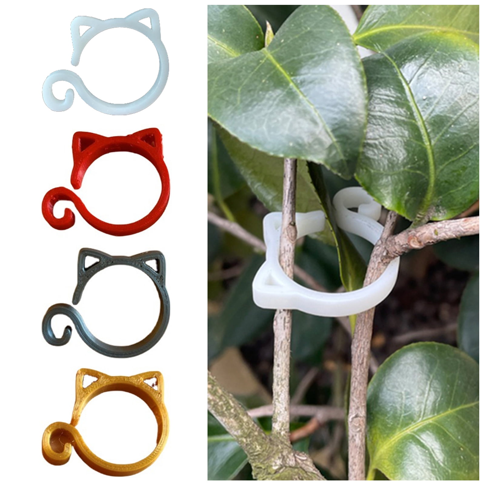 Creative Cat Shape Plant Fixing Clip Set - Cute Plastic Vine Fixing ...