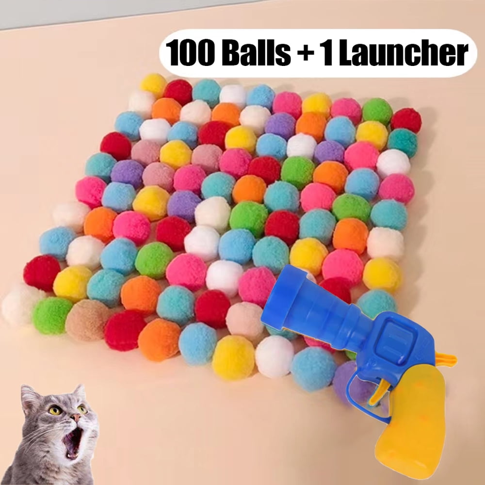 Creative Cat Toys Interactive Launch Training Kittens Mini Pompoms ...